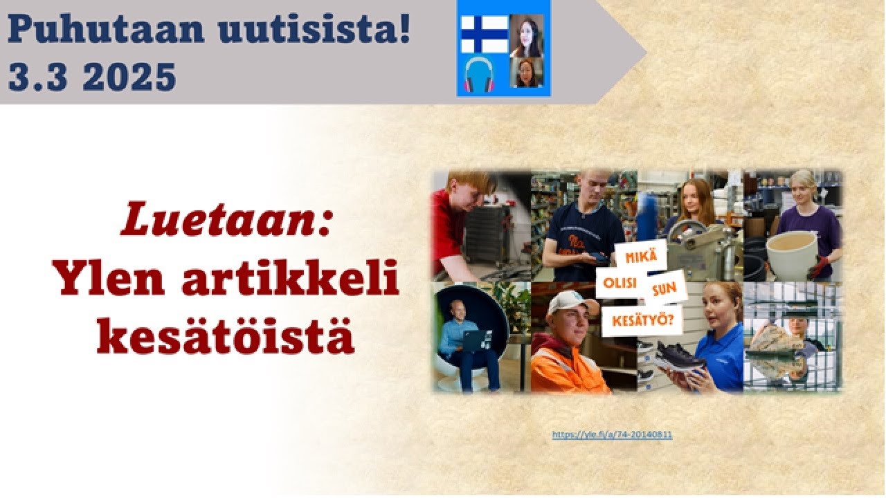 Puhutaan uutisista B1-B2 3.3.2025 | Learn Finnish by watching news ...