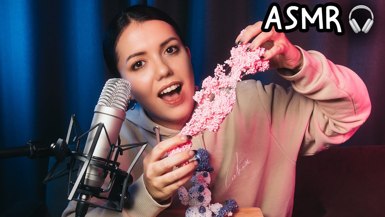 ASMR mit FOAM CLAY spielen | Sticky Sounds & Trigger | Whispering 👄 ...