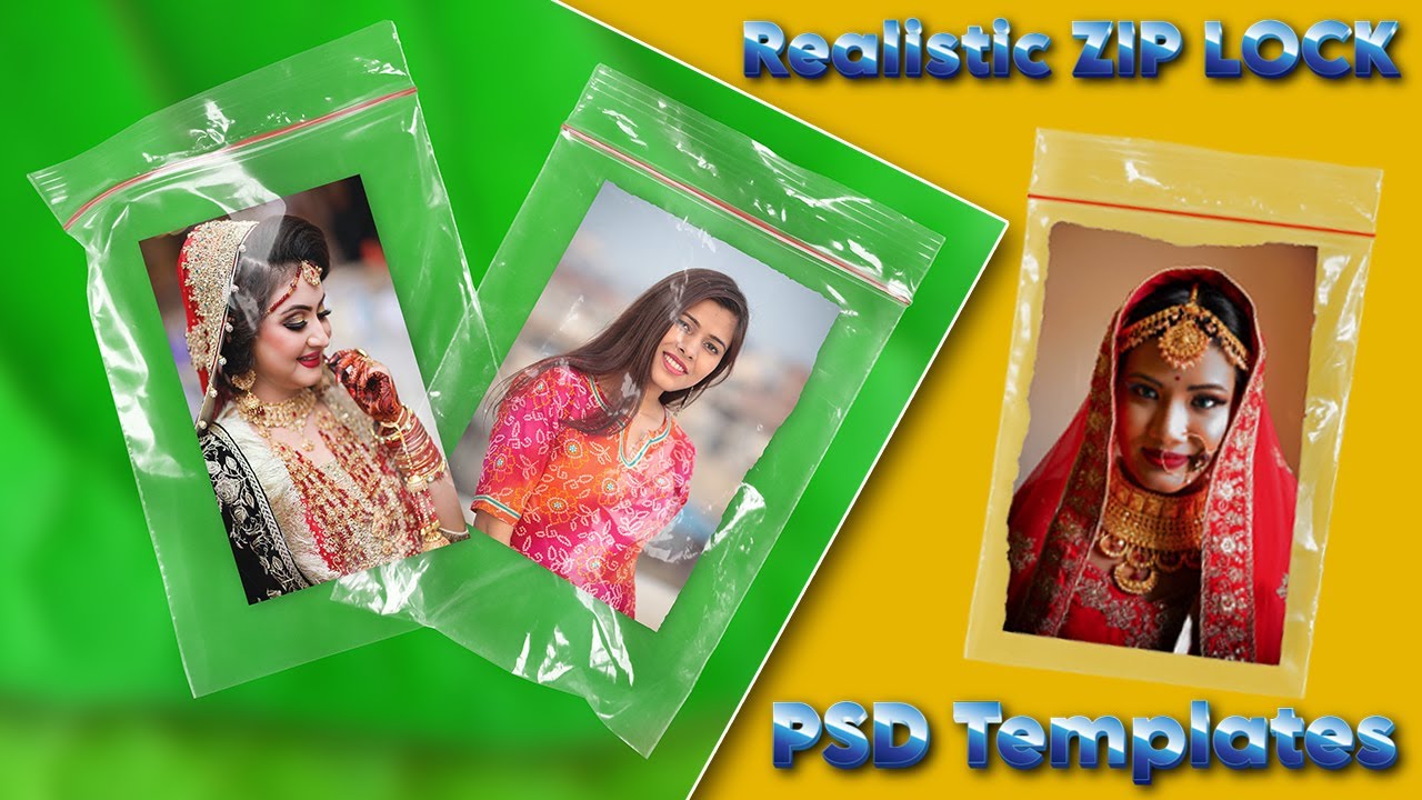 Realistic ZIP LOCK Bag Mockup Photo Effect PSD Templates - YouTube