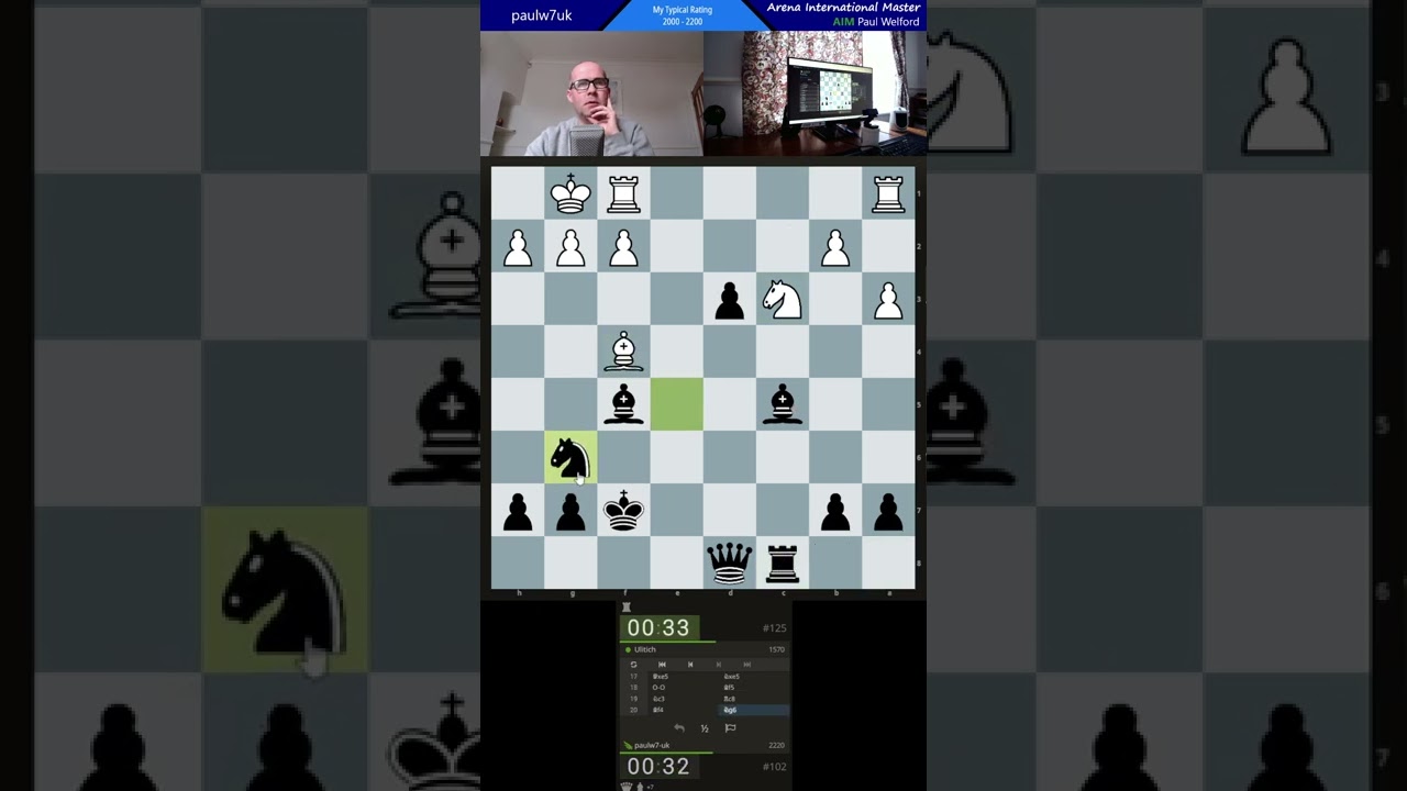 paulw7uk chess full game v 1570. 95% v 87%. lichess.org - YouTube