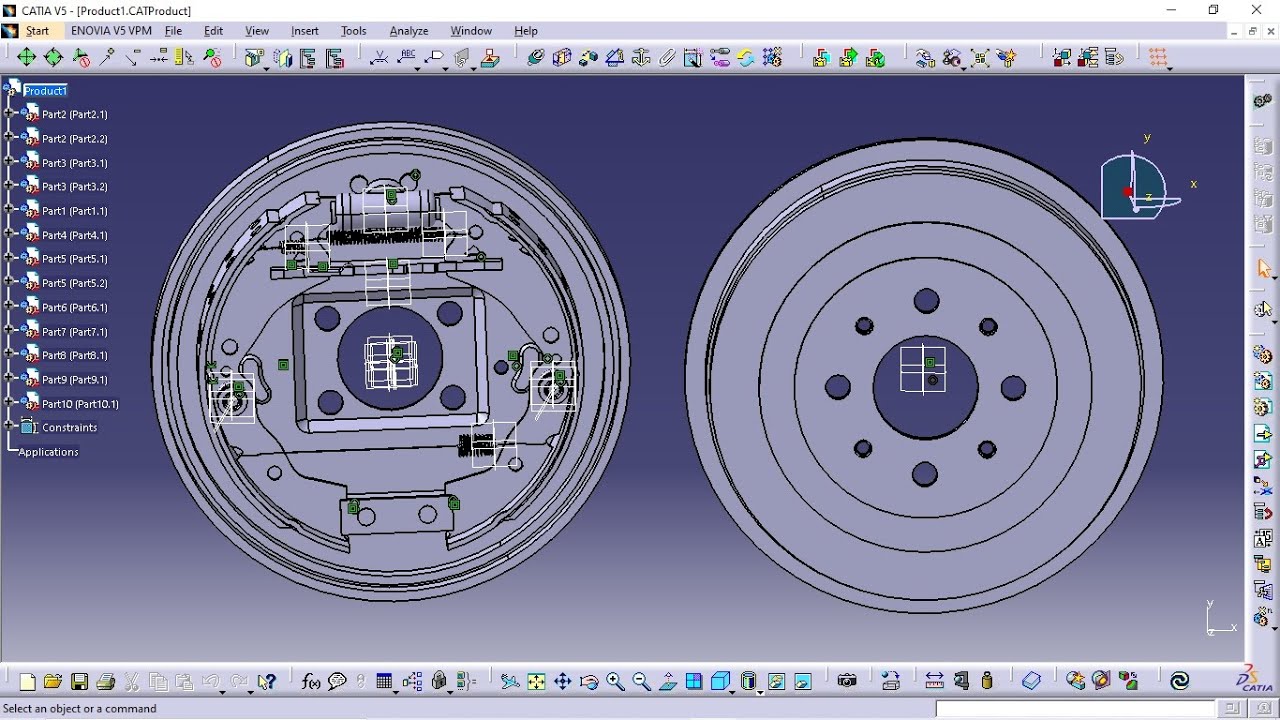 Brake Drum in Catia v5 - YouTube