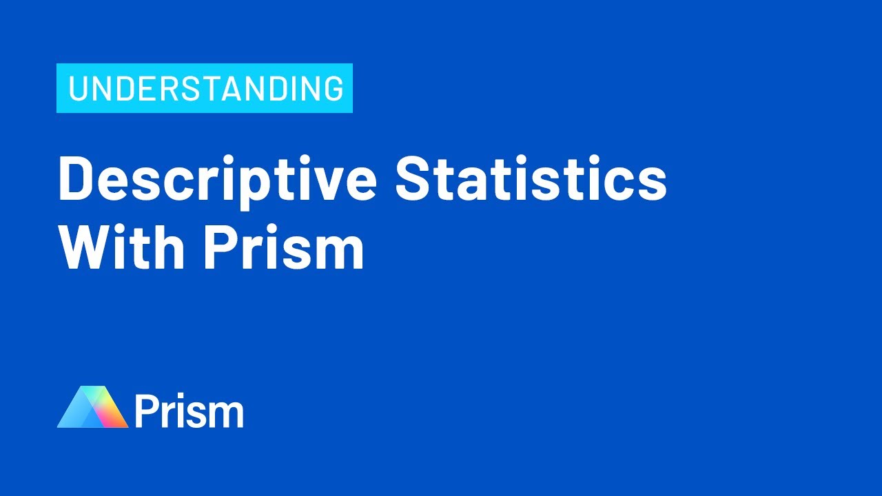 Descriptive Statistics with Prism - YouTube