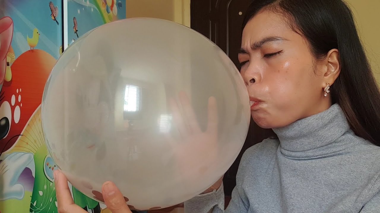 Larg Fun Balloon Blow #풍선 #squeez#inflated#balloon#blowing #blowing# ...