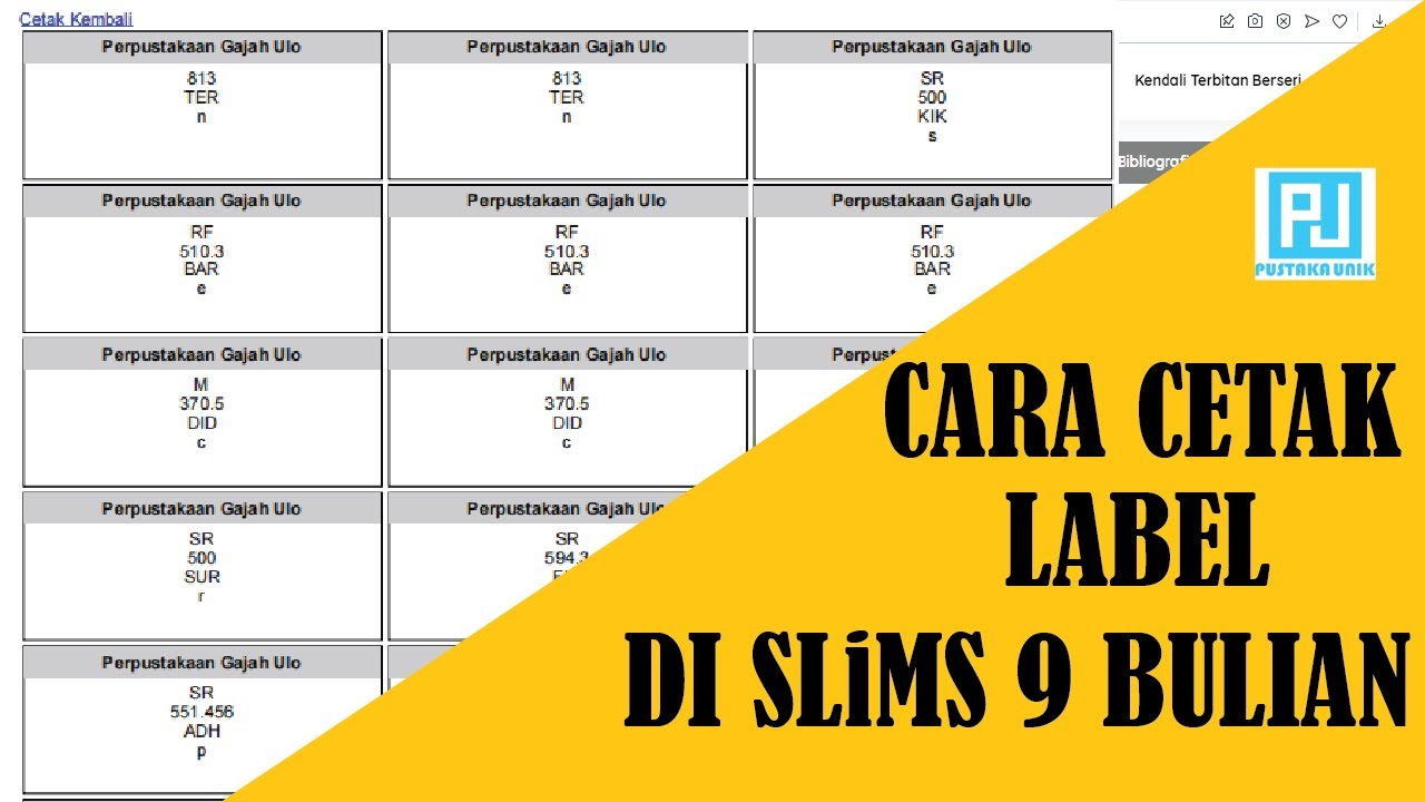 Cara Cetak Label slims 9 bulian terbaru - YouTube