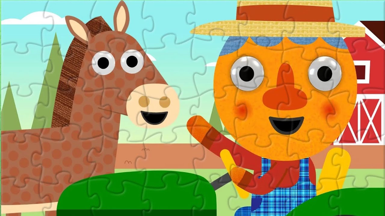 Old MacDonald - Animals Guessing Puzzle Game - Noodle & Pals - YouTube