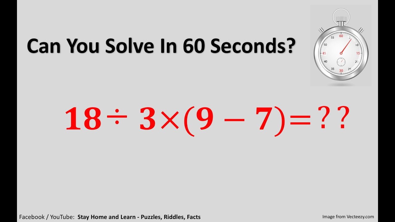 Kids Math Riddle - Can You Solve In 60 Seconds - Solved - YouTube