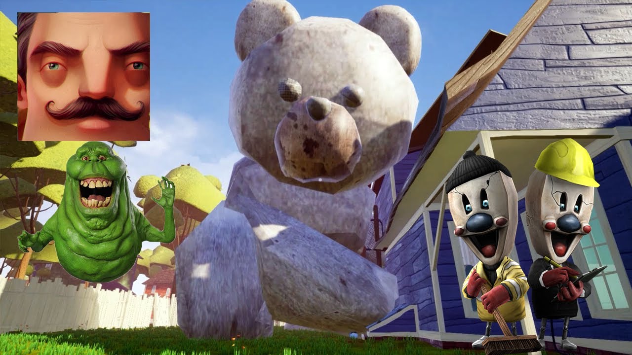 Hello Neighbor - New Neighbor Granny Big Teddy Bear Act 2 Gameplay ...