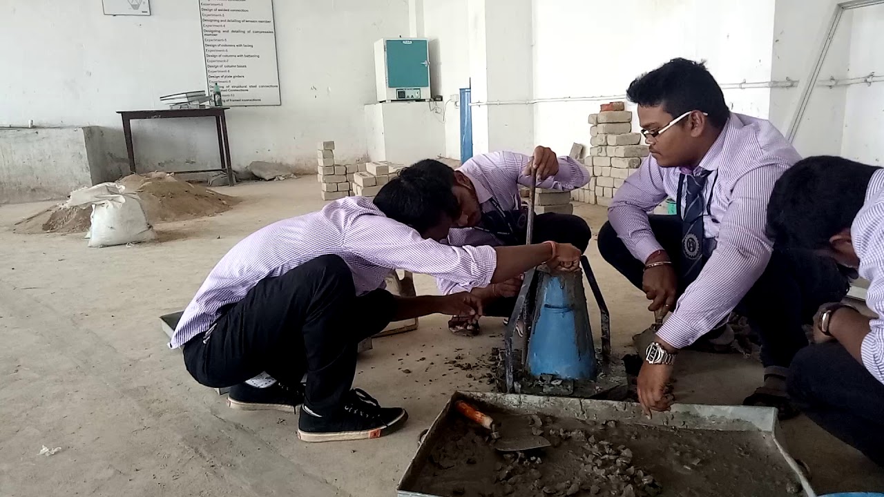 Workability of concrete by through Slum Test in lab. - YouTube