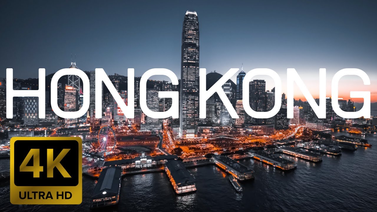 FLYING OVER HONG KONG, China [4K] With Calm And Relaxing Music - YouTube