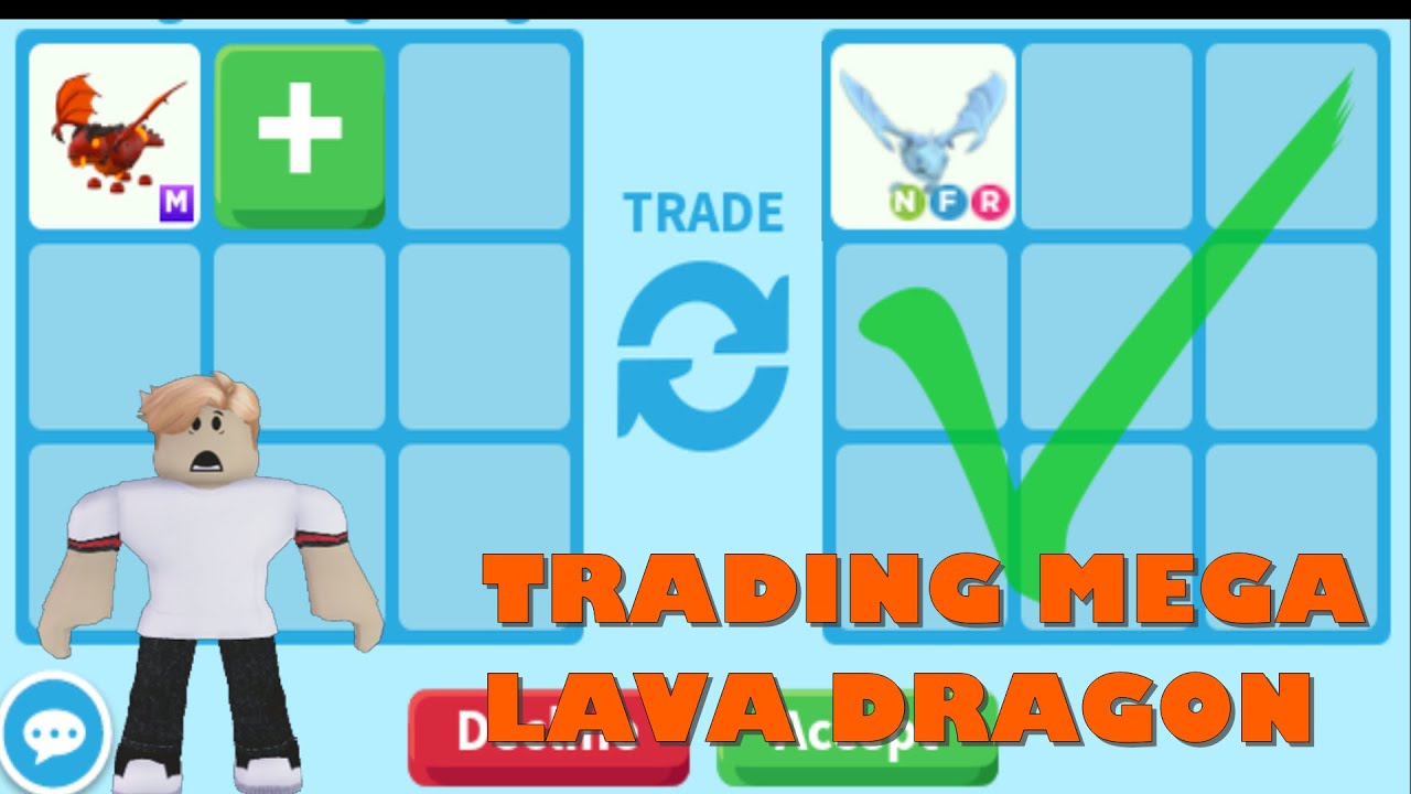 TRADING MEGA NEON LAVA DRAGON ADOPT ME - YouTube