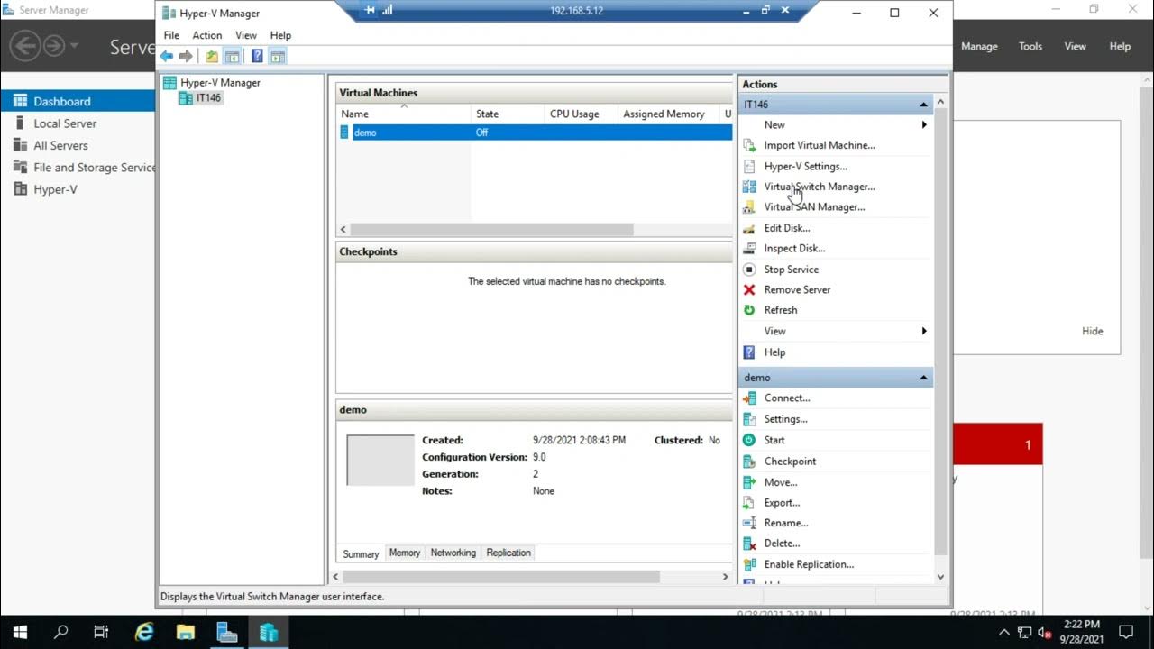 Configuring Hyper-V virtual machines - YouTube