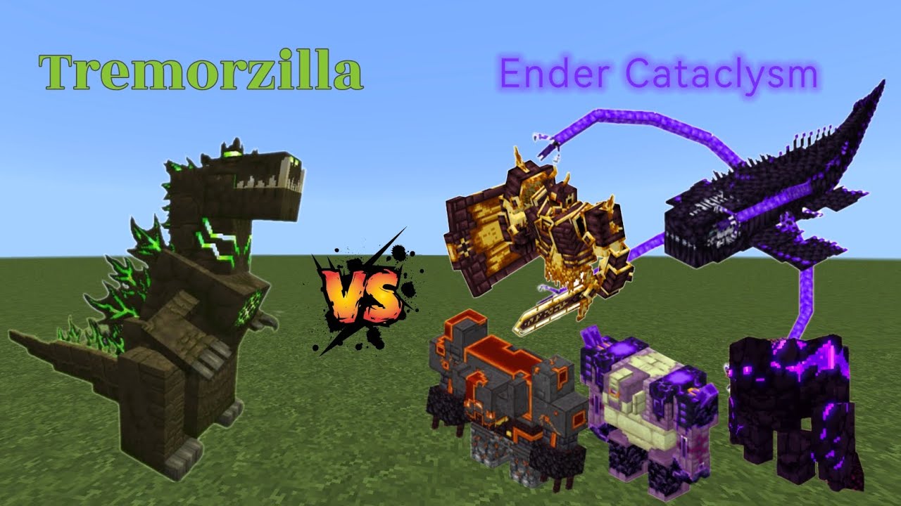 Tremorzilla vs Ender Cataclysm [Minecraft Bedrock Battle Mobs] - YouTube