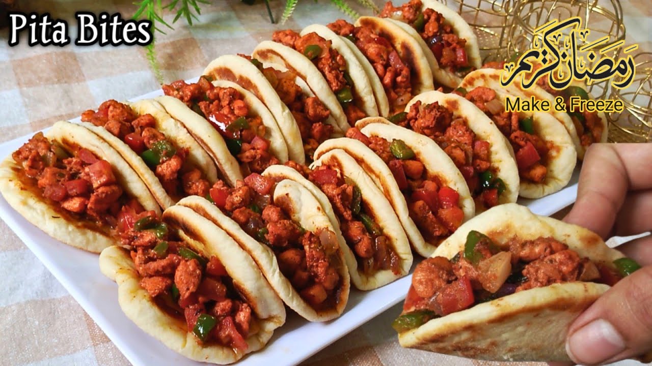 Ramadan Special 2025 Mini Pita Bites With Chicken Filling | Pita Bread ...