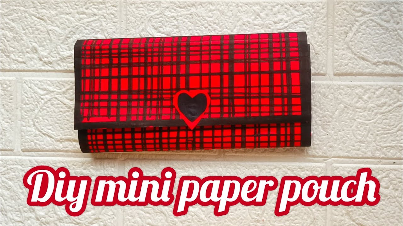 DIY simple paper pouch || paper pouch || paper crafts - YouTube