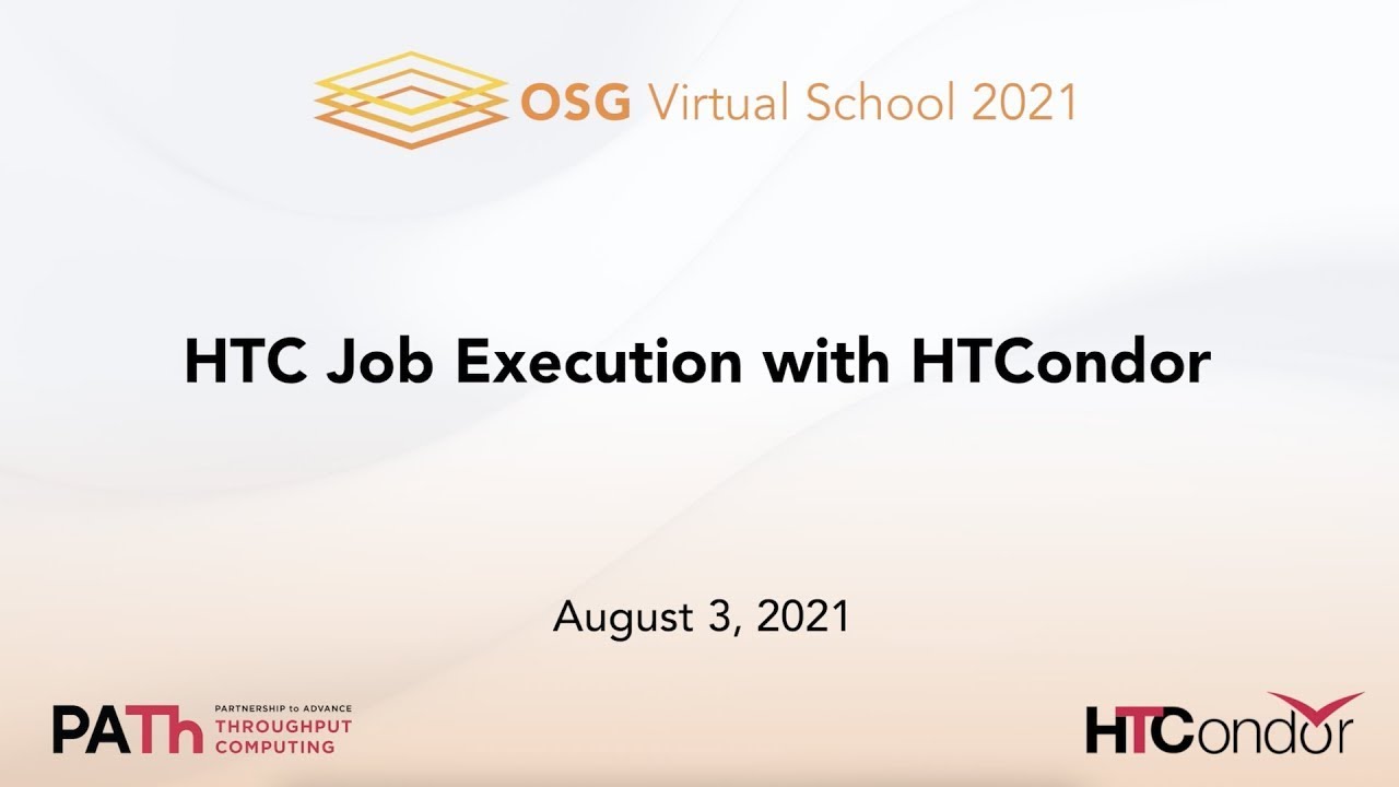 HTC Job Execution with HTCondor - YouTube