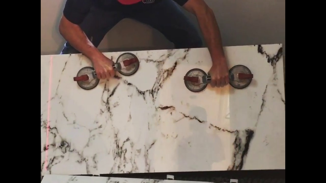 Install Large Format Floor Tile - YouTube