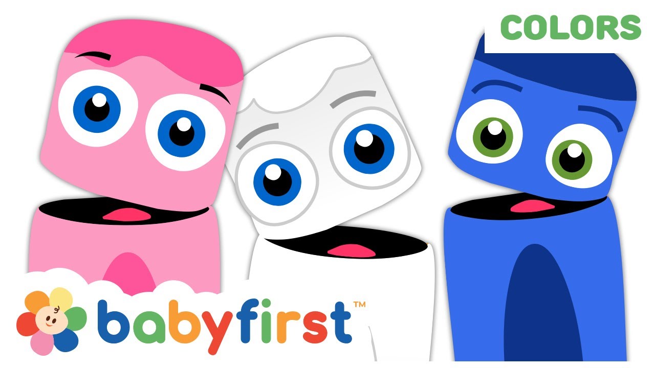 Color Collection: Pink, White, Blue | Learn Colors w Color Crew ...