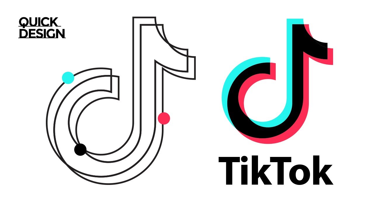 how to design tik tok logo - Quick design using Illustrator - YouTube
