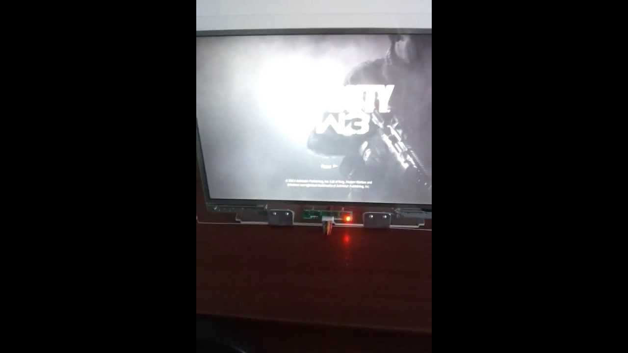 Laptop LCD panel as monitor + PS3 - YouTube