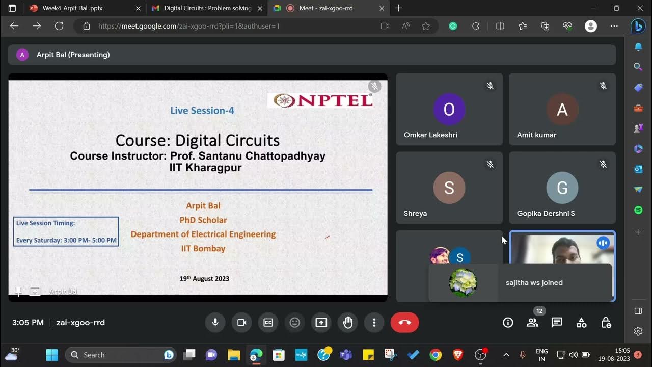 Week-4 NPTEL-Digital Circuits-Live session-4 (noc23_ee115)- TA Arpit Bal - YouTube