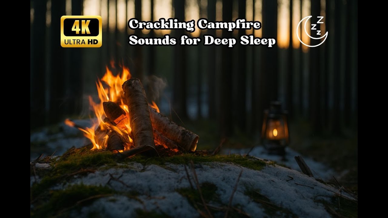 4K Campfire Video with Nature Sounds | Calming Sleep Ambience💤💤 - YouTube