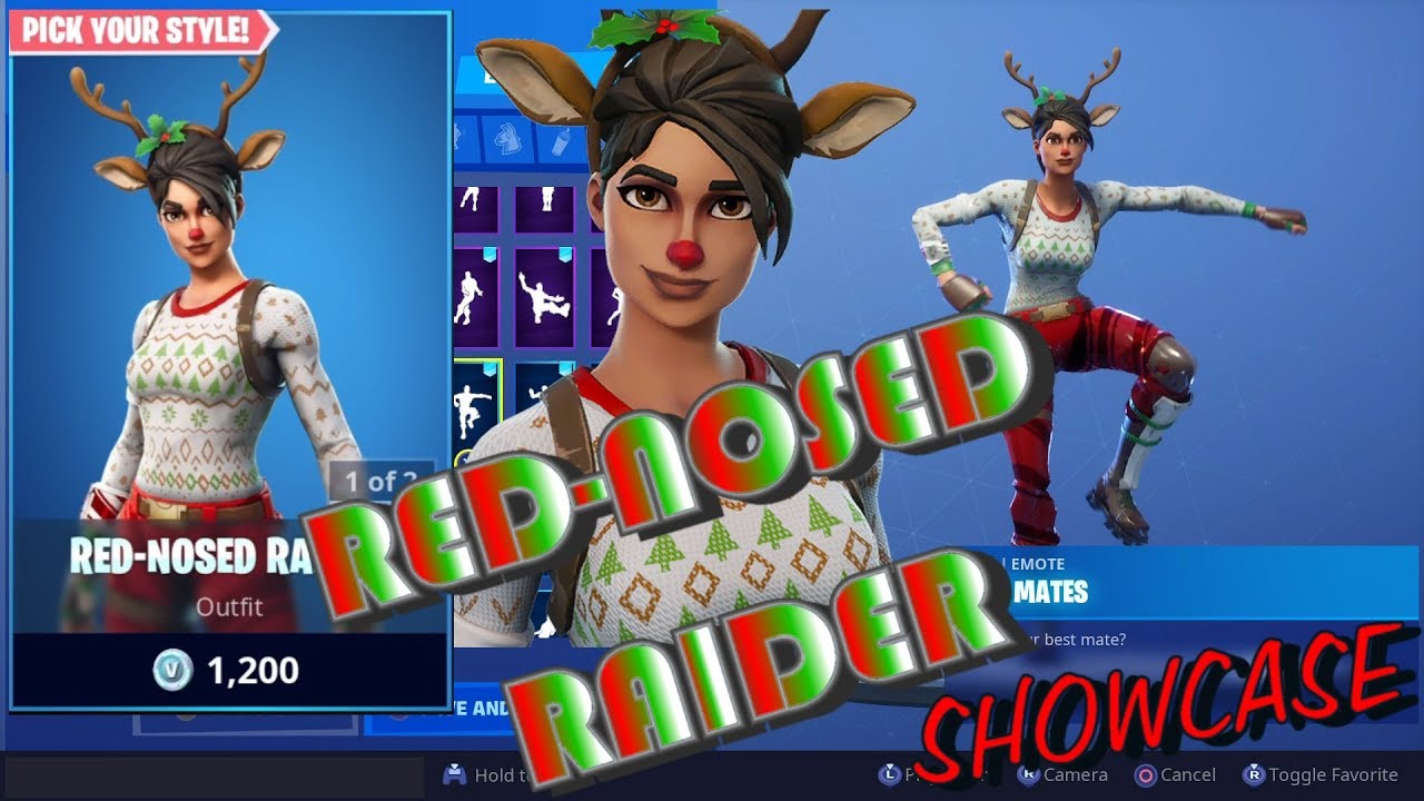 Fortnite RED-NOSED RAIDER Showcase - YouTube