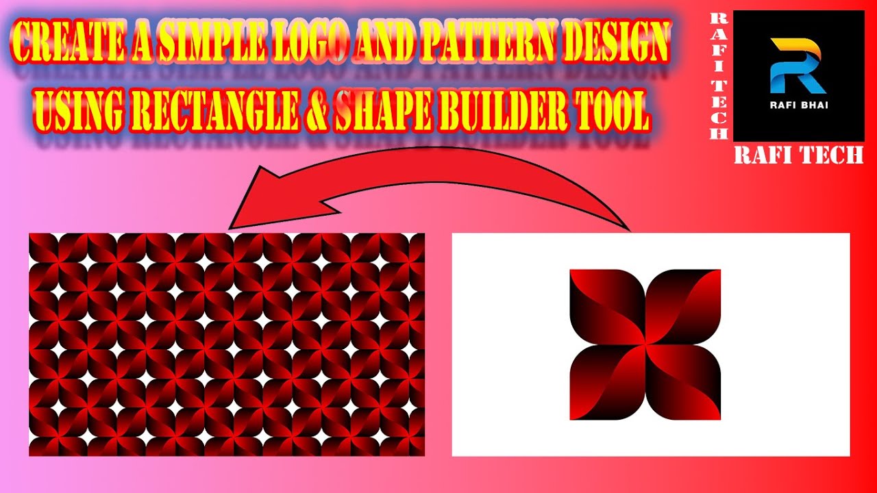 How to Create a Simple Logo and Pattern Design using Rectangle & Shape ...