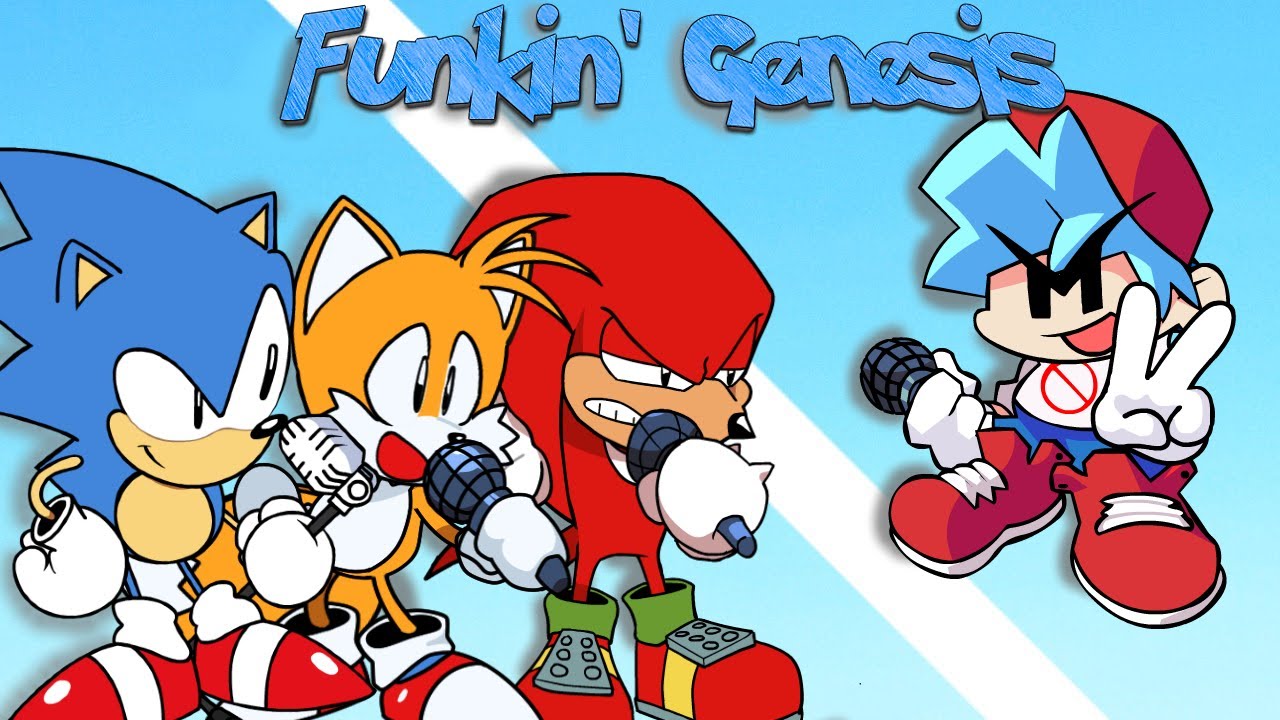 Fnf vs Sonic genesis (Sonic, Tails, Knuckles) - YouTube