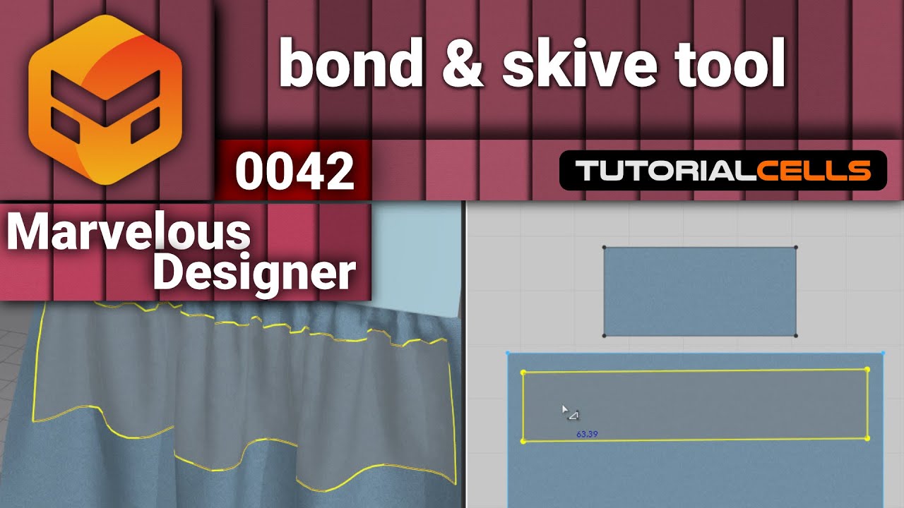 0042. bond & skive tool in Marvelous Designer - YouTube