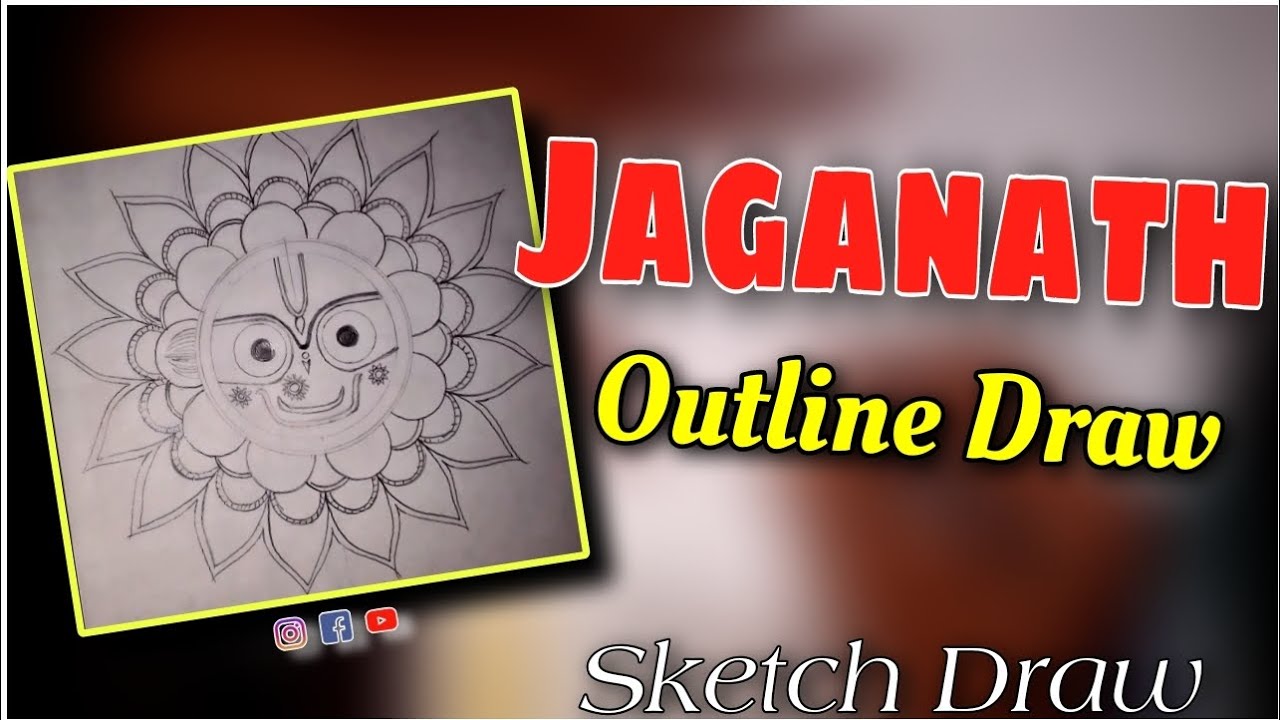 Jagannath Outline Draw 🙏🙏 // जगनाथ Outline Draw // #jagannath #drawing ...