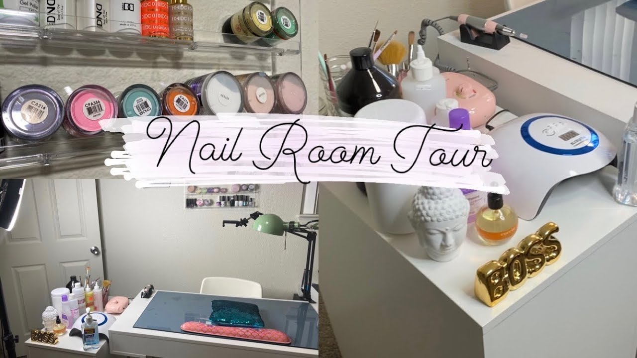 Small Nail Room Tour 2020 | Beginner Nail Studio At Home | POLISHED by ...