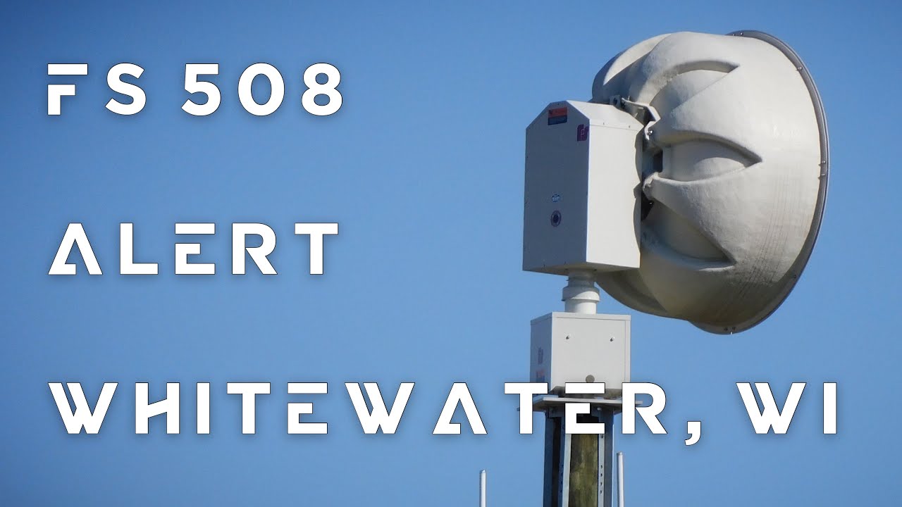 Federal Signal 508 Siren Test, Alert, Whitewater, WI - YouTube