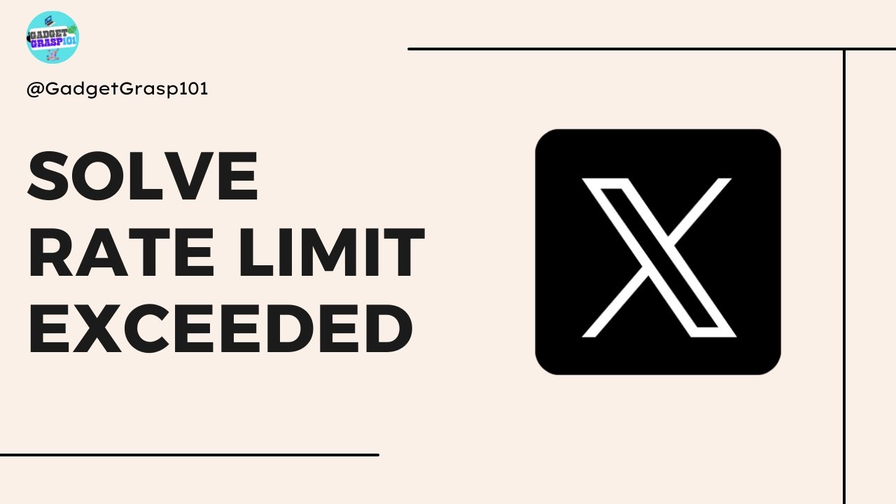 How to Solve Rate Limit Exceeded Twitter Problem - YouTube