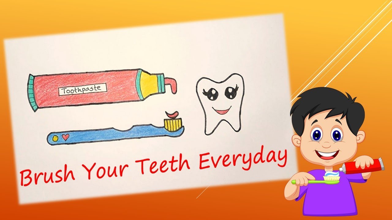 Brush Your Teeth Everyday || Yes Yes Brush Your Teeth || How to Draw ...