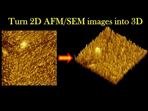 Turn 2D AFM/SEM images into 3D using Gwyddion software - YouTube