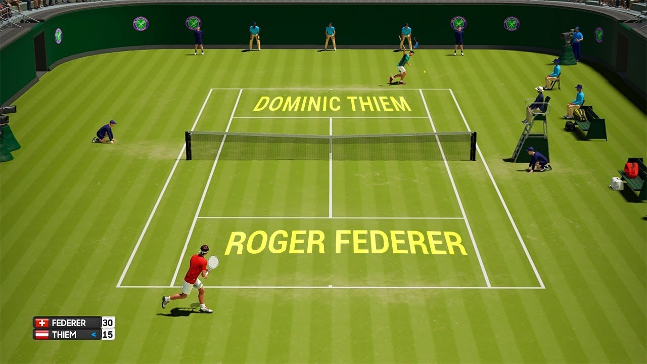 Roger Federer vs Dominic Thiem - AO International Tennis PC - YouTube