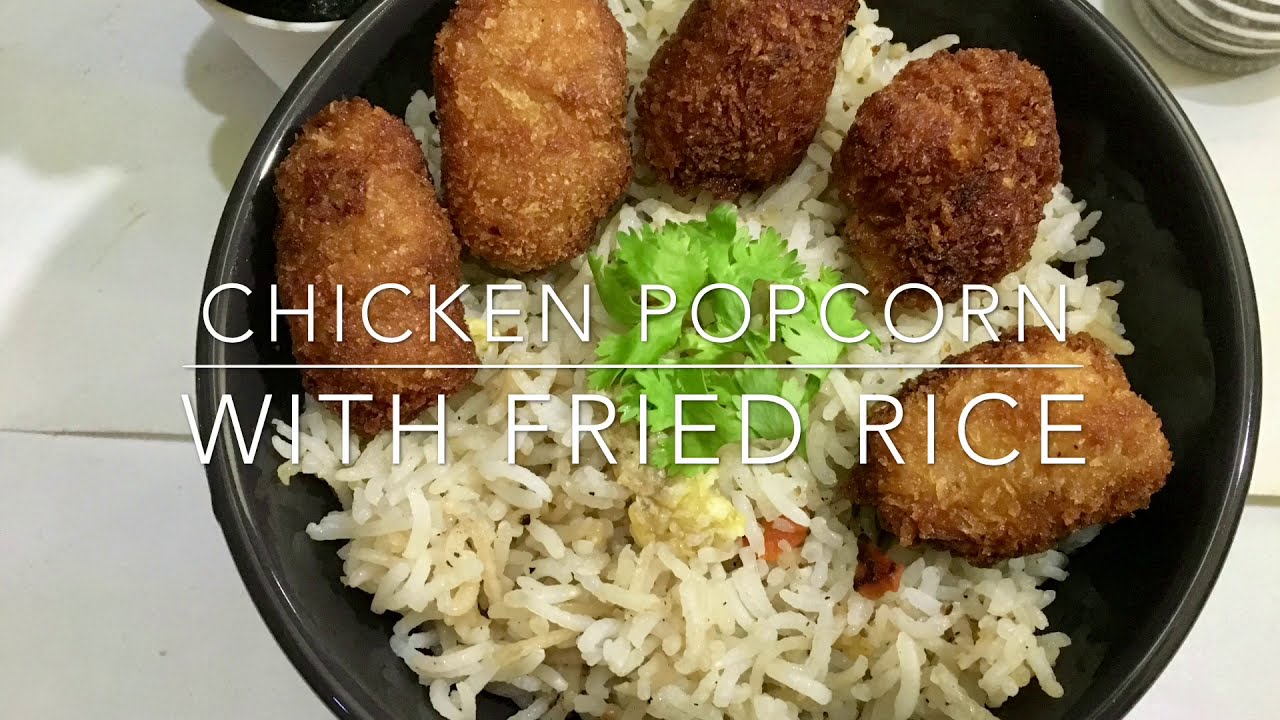 (KFC Style)Chicken popcorn with Veg fried rice - YouTube