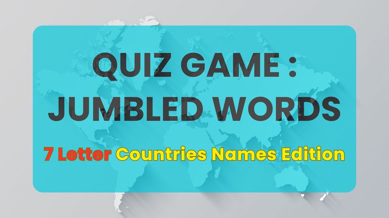 7 Letter Word Scramble Game. Jumbled Word Game Quiz - Anagram Quiz ...