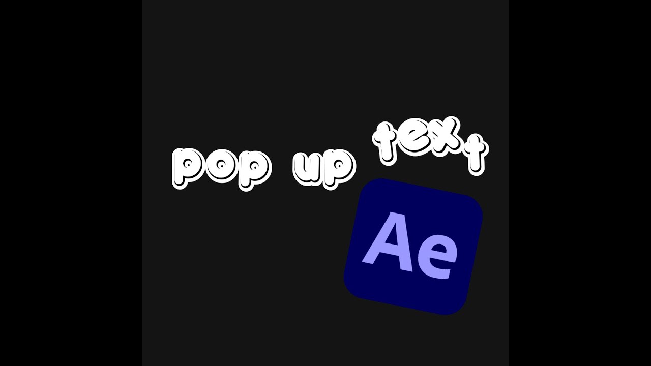 How to create Pop Up Text (After Effects Tutorial) - YouTube