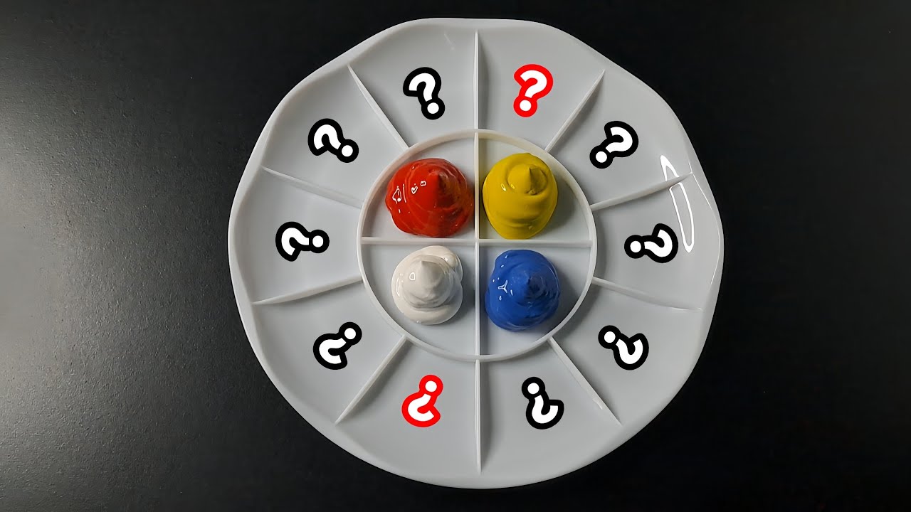 10 Color Recipes made from Red, Yellow, Blue and White | Mixing Colors ...