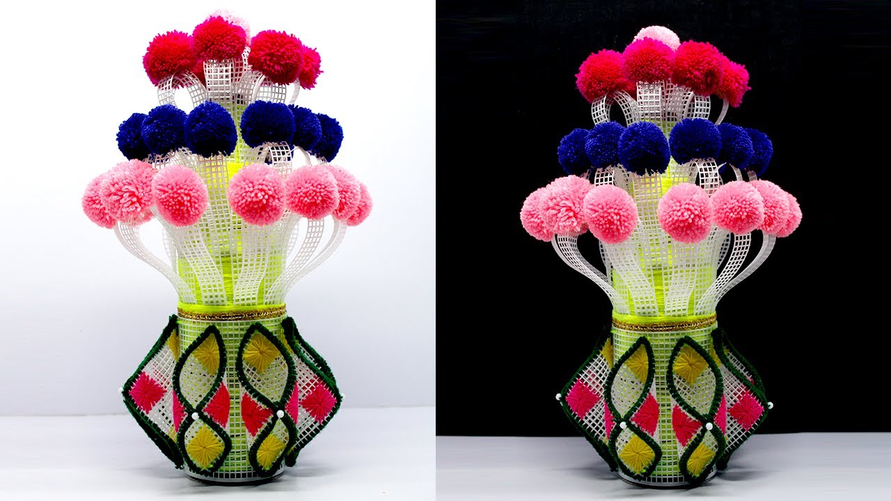 How to make guldasta from beer bottle and net | Bottle se guldasta ...