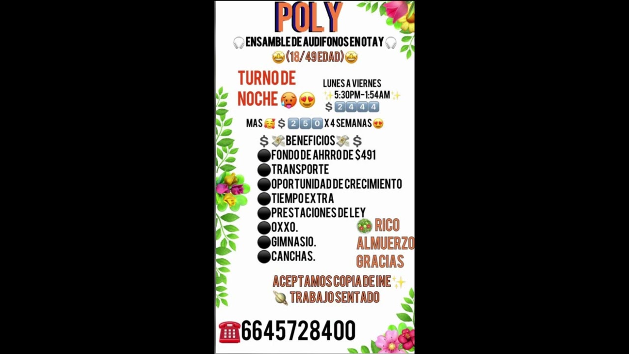 EMPRESA POLY , SOLICITA PERSONAL EN OTAY , TIJUANA . - YouTube