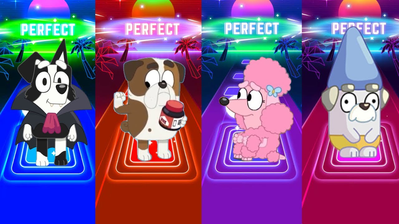 (Bluey Bingo Team) Bluey Black 🆚 Bluey Angry 🆚 Bluey Female 🆚 Bluey ...