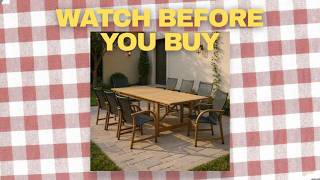 Amazonia Franklin 9-Piece Patio Dining Set — Teak Finish Outdoor Deal