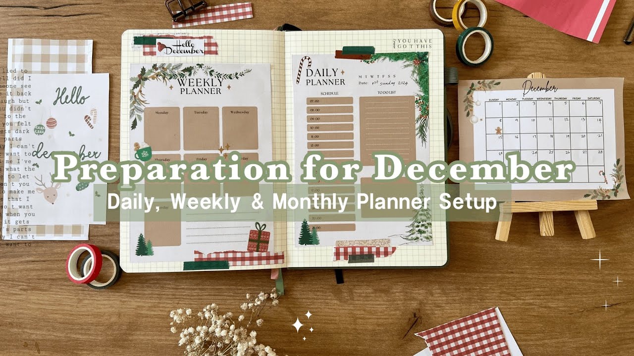 Plan With Me for December | Daily, Weekly & Monthly Planner Setup - YouTube