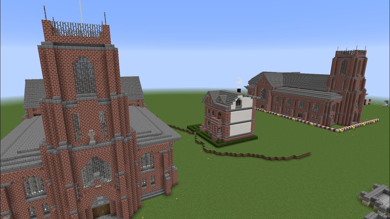 Minecraft Let's Build - Brick Church & Presbytery - YouTube