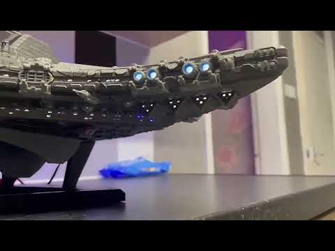 Destiny Stargate Universe 3D printed model kit built and lit