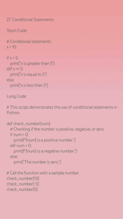 27. Conditional statement #python #conditional #statements #easy - YouTube