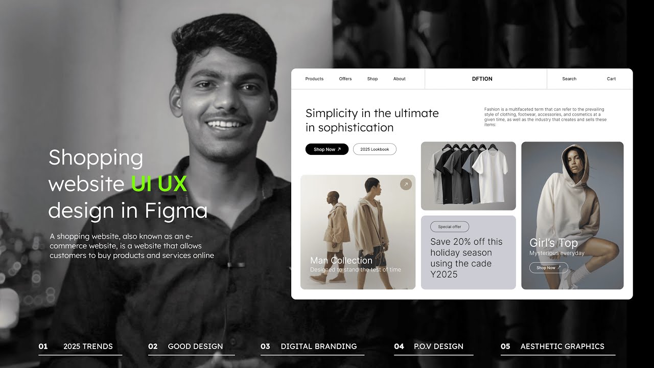 Shopping Website UI/UX Design in Figma (2025) | Step-by-Step Tutorial ...
