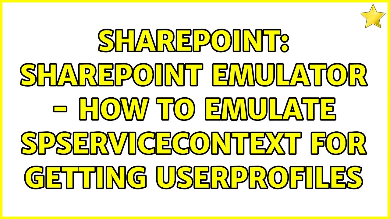 Sharepoint: SharePoint Emulator - How to Emulate SPServiceContext for ...
